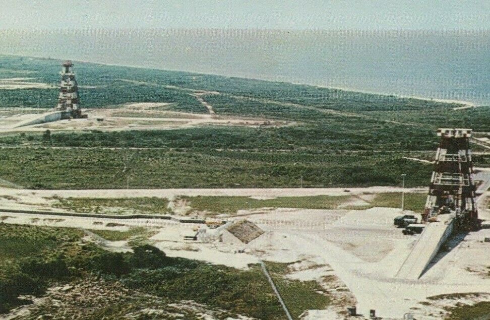 Patrick Air Force Missile Test Center birds eye view Cape Canaveral ...