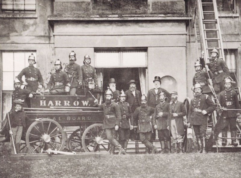 Harrow London 1888 Victorian Fire Brigade Fireman Postcard | Europe ...