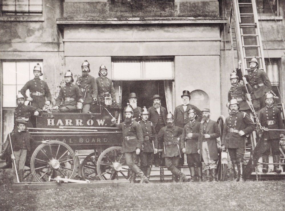Harrow London 1888 Victorian Fire Brigade Fireman Postcard | Europe ...