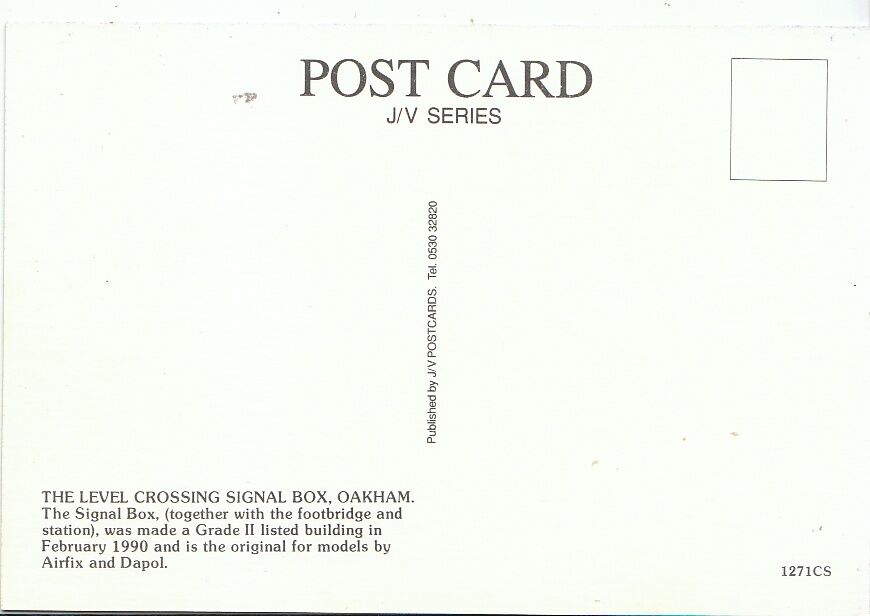 Railway Postcard - The Level Crossing Signal Box - Oakham - Rutland ...