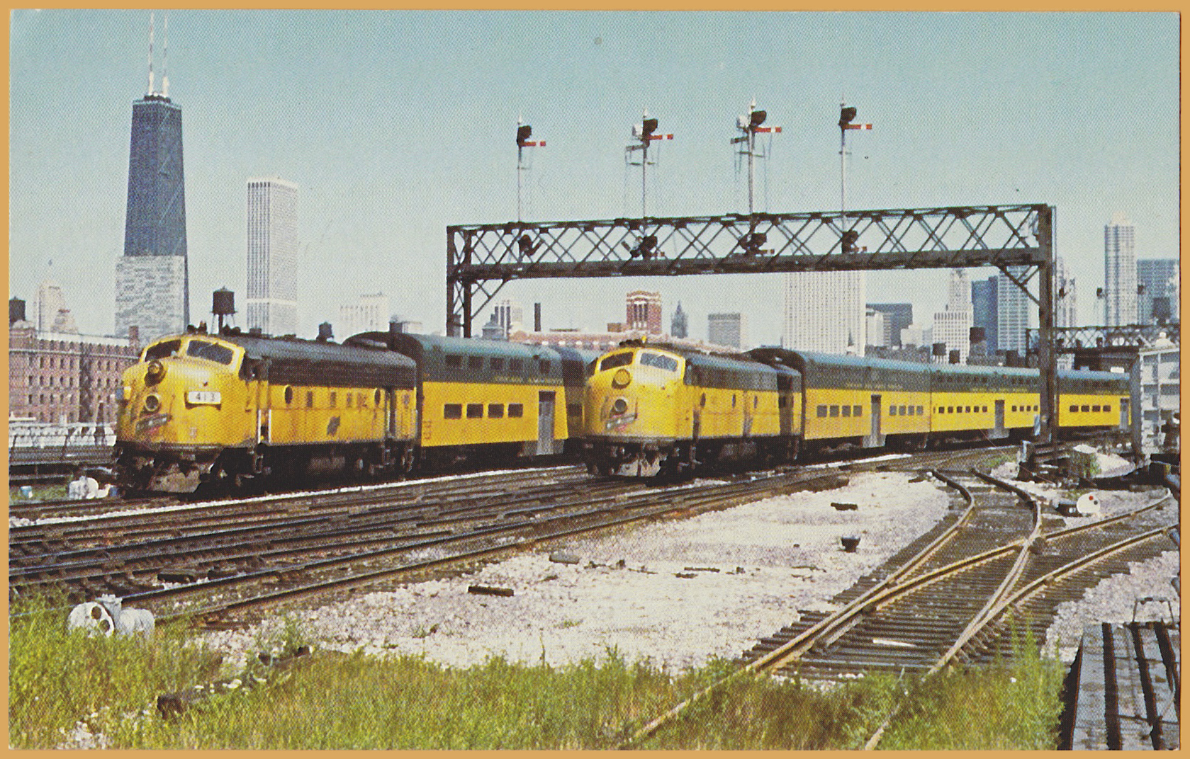 Chicago & Northwestern Push-Pull Bilevel Commuter Trains, EMD F7a & E ...