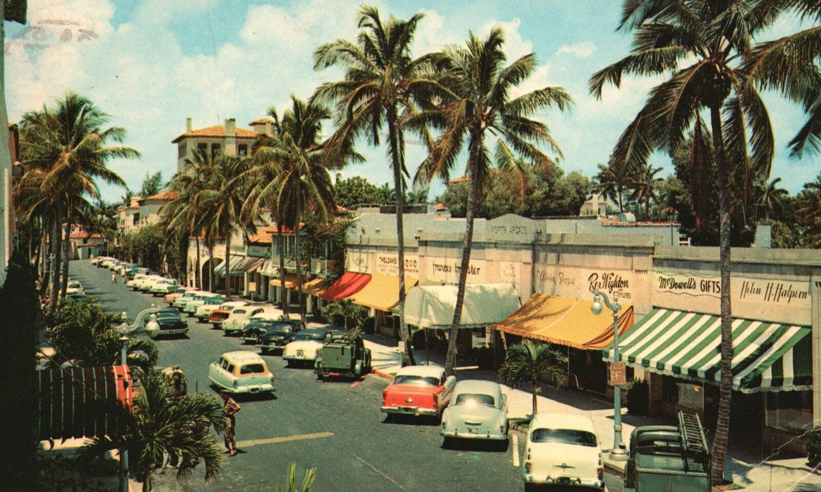 Vintage Postcard Worth Avenue Fifth Ave. Of the South Shops Palm Beach ...