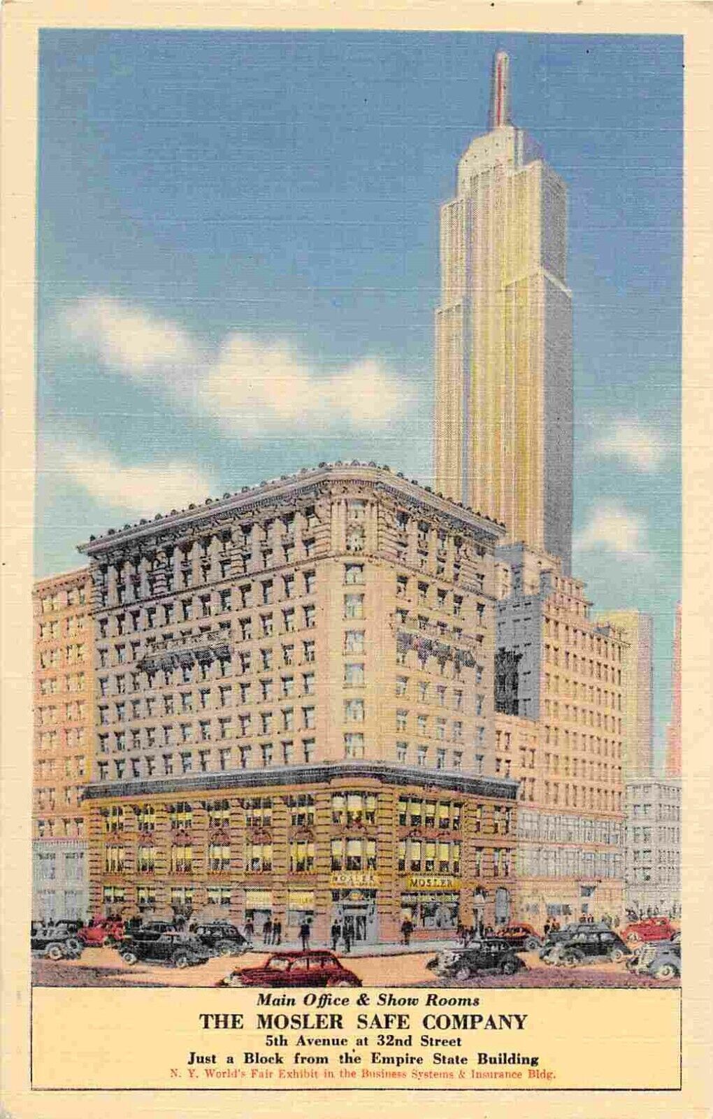 Mosler Safe Vault Co Building New York City linen postcard | United ...