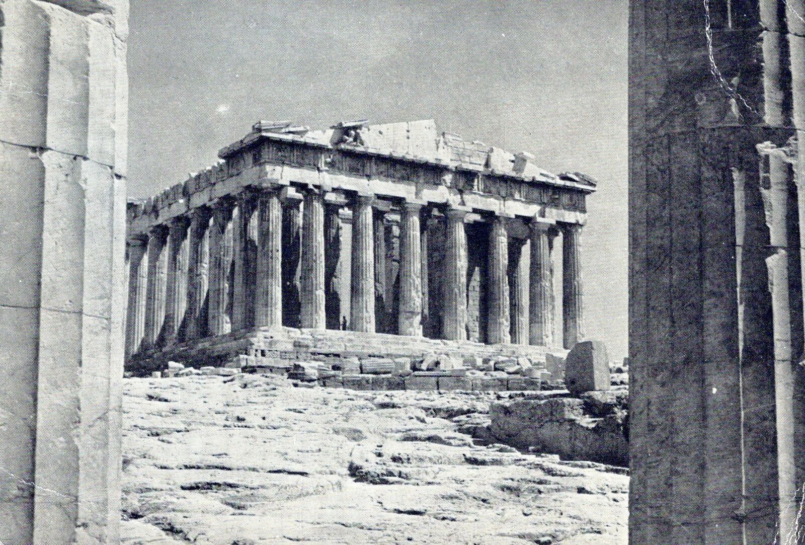 Vintage Postcard Continental Size Parthenon on the Acropolis Athens ...