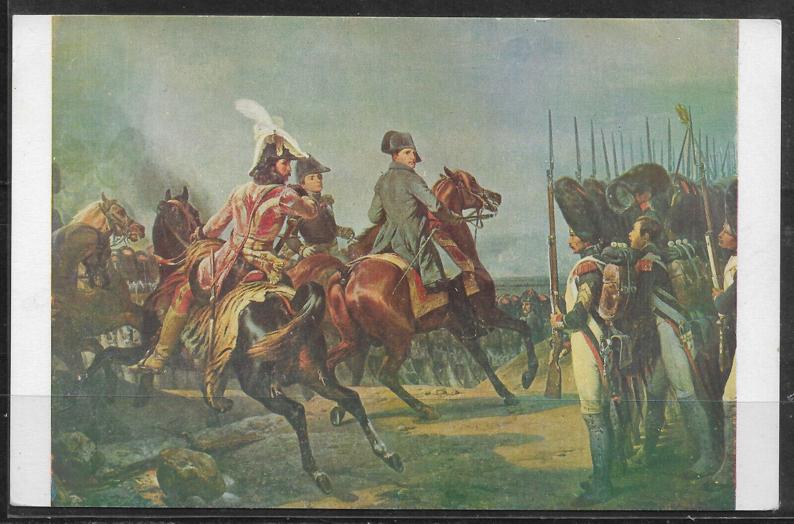 Postcard Napoleon and his Imperial Guard,Grenadiers,Battle of Jena (Oct ...