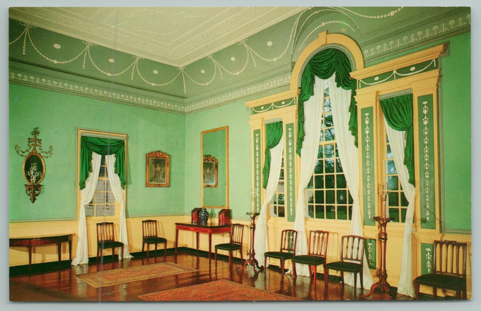Virginia~Interior Of The Banquet Hall At Mount Vernon~Vintage Postcard ...