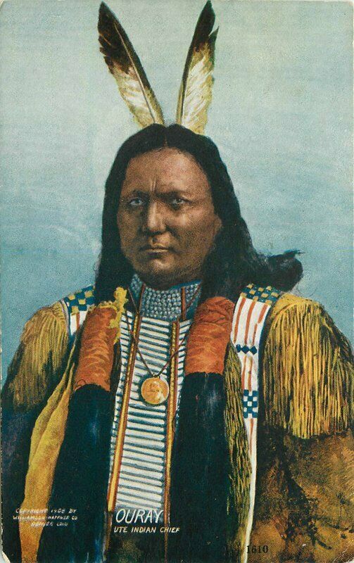 Artist C-1910 Chief Ouray Colorado Native American Indian Postcard ...
