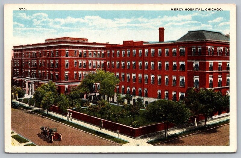 Chicago Illinois Mercy Hospital Building Downtown Old Car WB UNP ...