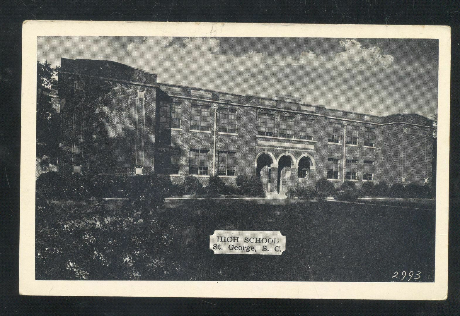 Saint ST. George South Carolina SC High School Building Vintage ...