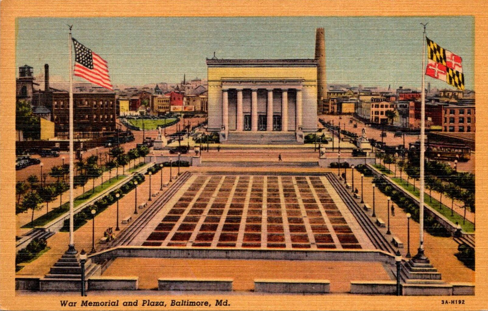Maryland Baltimore War Memorial and Plaza Curteich | United States ...