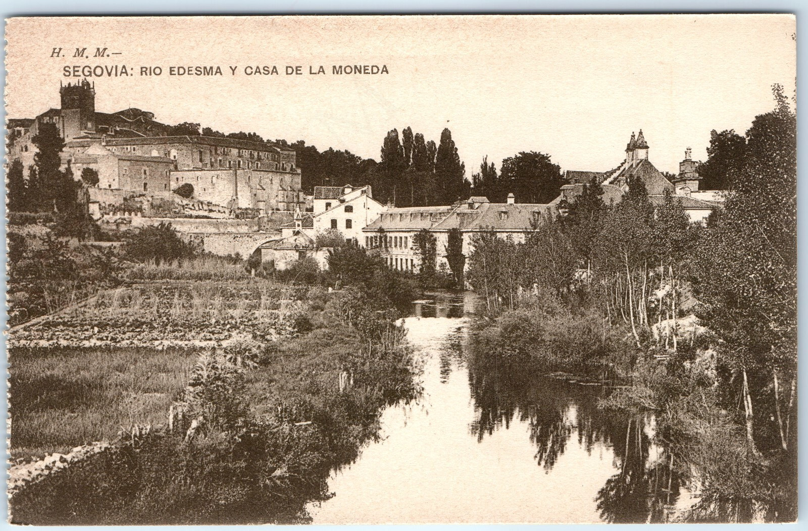 c1920s Segovia, Spain Rio Edesma River Casa de la Moneda Mint Building ...