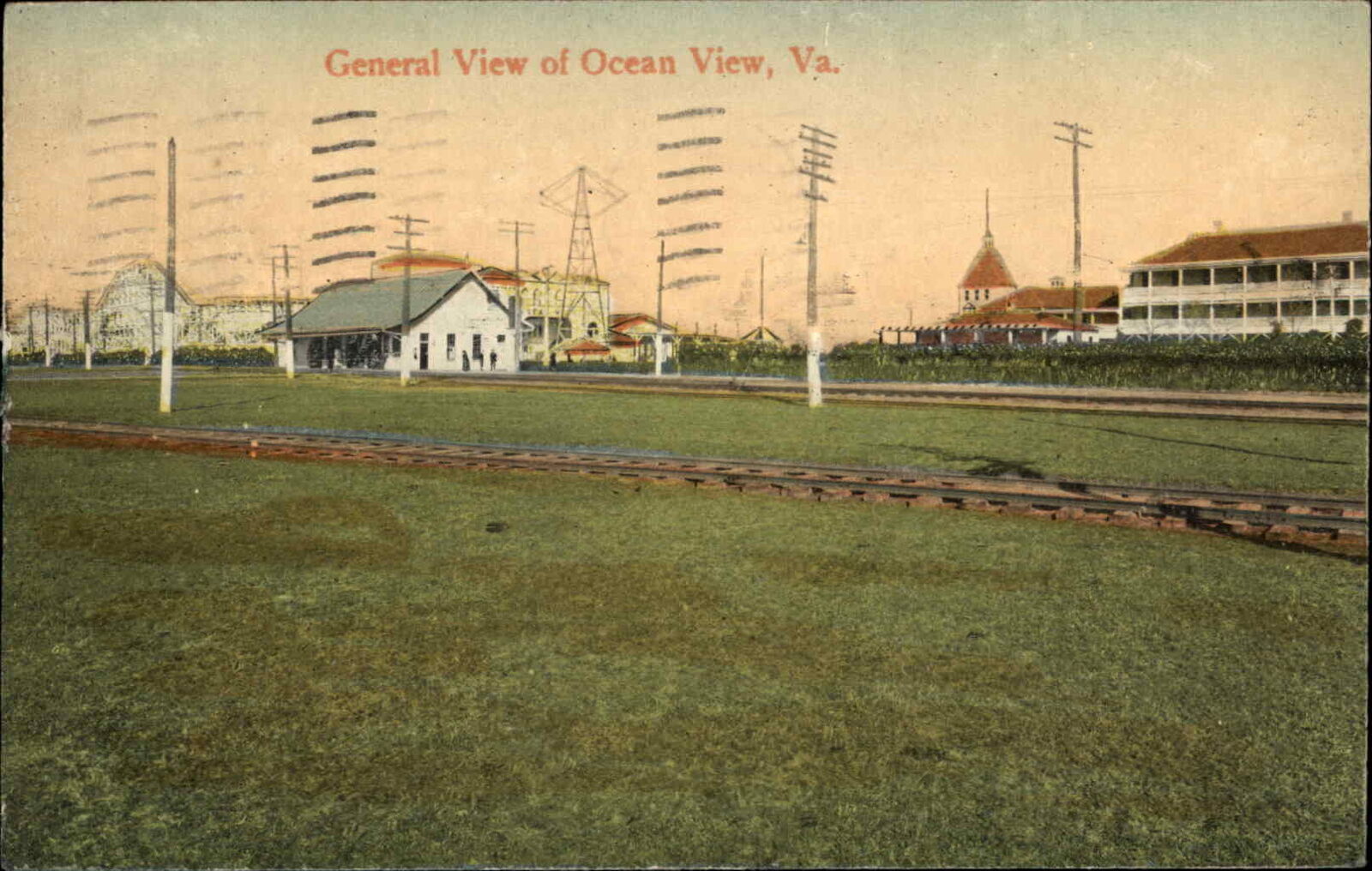 Ocean View Virginia VA Railroad Train Station Depot c1910 Vintage ...