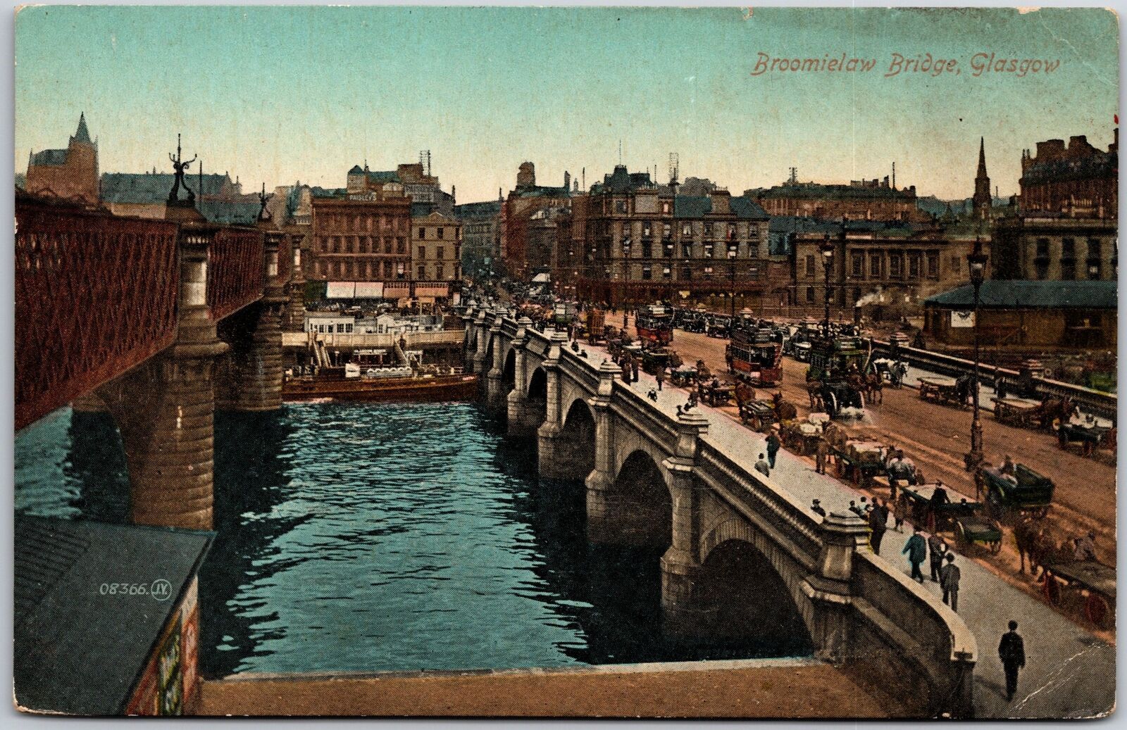 Broomielaw Bridge Glasgow Scotland River Clyde Glasgow Bridge Postcard ...