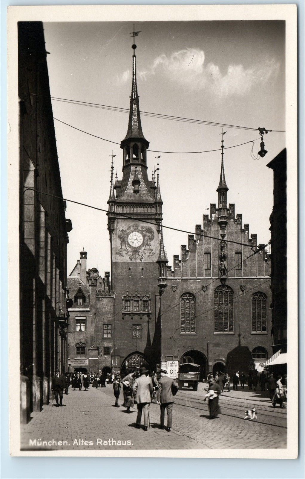 *Munchen Altes Rathaus Germany Street View Town Hall Vintage Photo ...