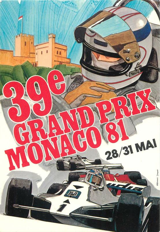 Principaute de Monaco Reproduction de l`Affiche Officielle du Grand ...