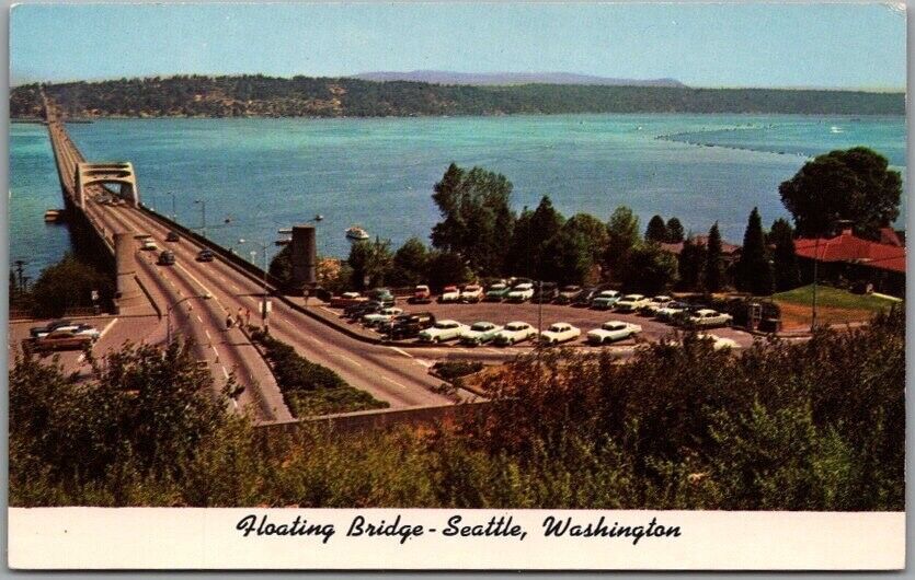 Vintage 1950s SEATTLE Washington Postcard "Floating Bridge" Interstate ...