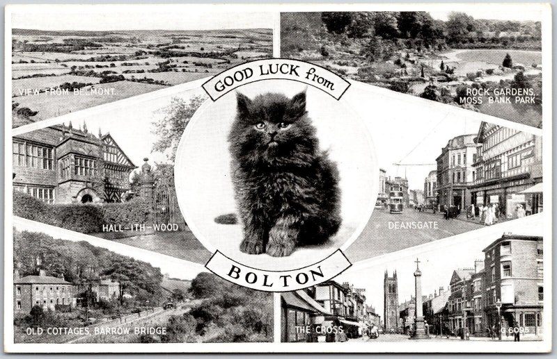 Good Luck from Bolton View from Belmont Rock Garden Moss Bank Deansgate ...