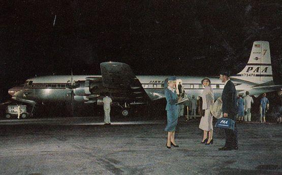 Pan American Airways Super-7 Clipper Propellor Plane Air Hostess 1960s ...