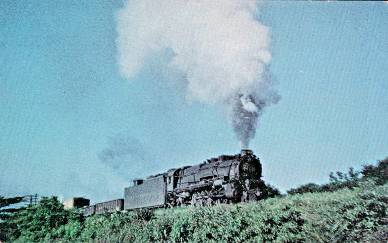 Pennsylvania Train Class M1a Mountain Postcard Railroad Chrome 6733 ...
