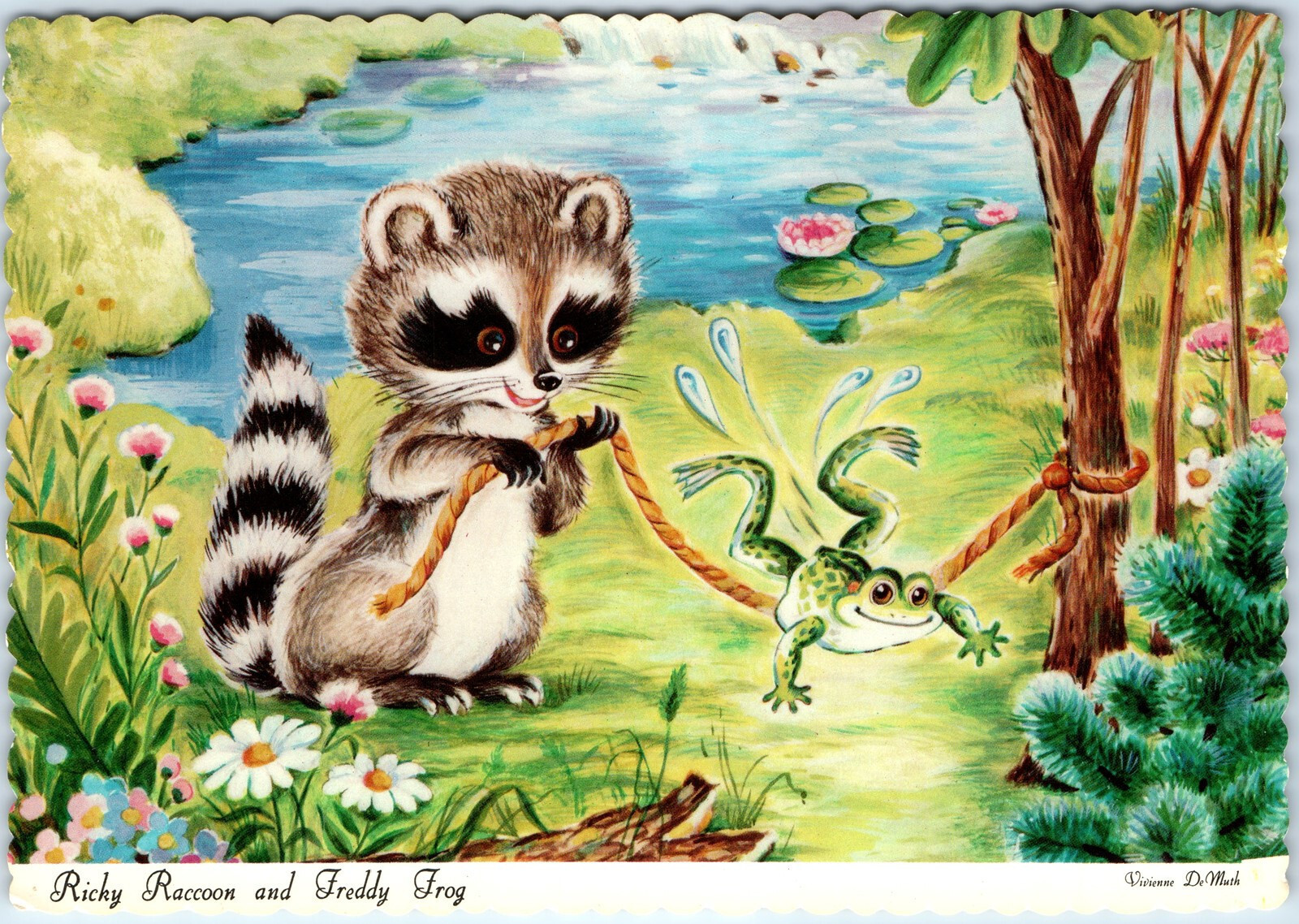 1969 Cute Anthropomorphic Ricky Raccoon Freddy Frog Psychedelic Era Art ...