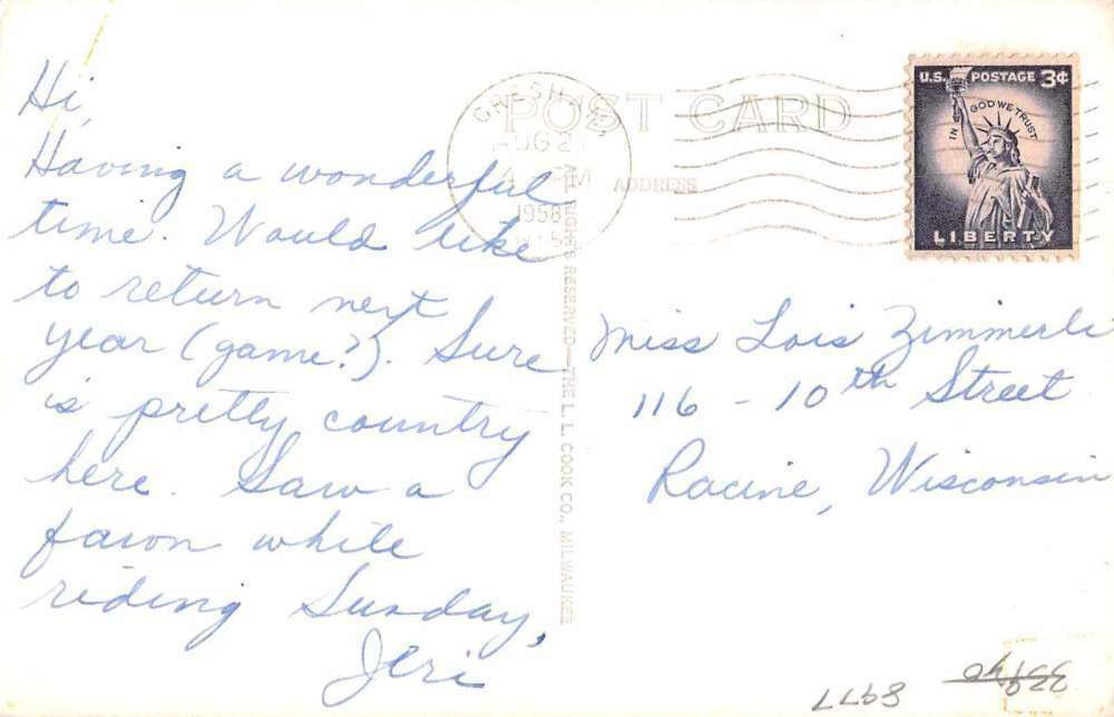 Greshamd Wisconsin Silver Spur Ranch Horse Riding Real Photo Postcard ...