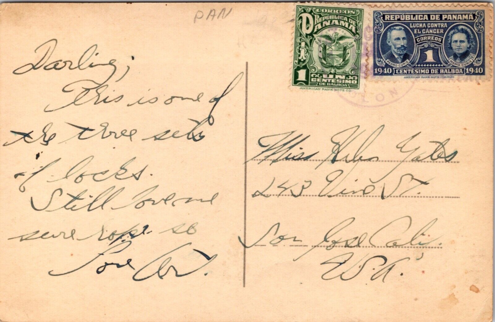 Real Photo Postcard Gate Locks at the Panama Canal | Latin & South ...