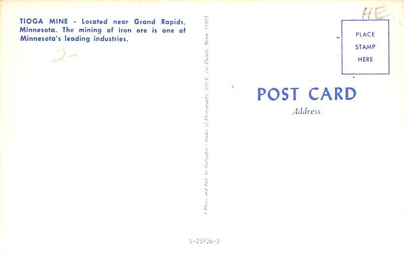 Tioga Mine Grand Rapids, Minnesota, USA Unused | Topics - Other ...