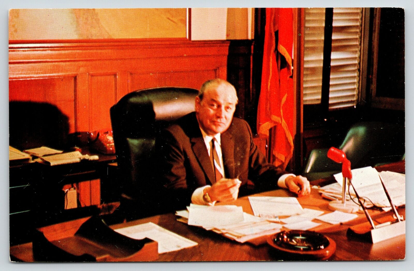 Little Rock Arkansas~Winthrop Rockefeller at Desk~Governor's Office ...