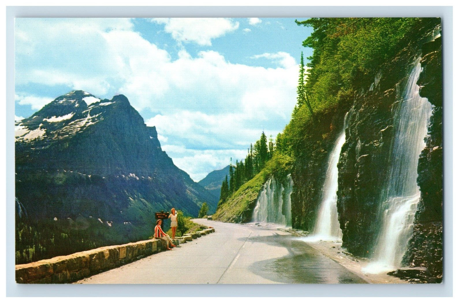 Vintage Weeping Wall The Weeping Wall Near Logan Pass Postcard P145E ...
