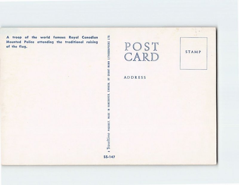 Postcard A troop of the world famous Royal Canadian Mounted Police ...