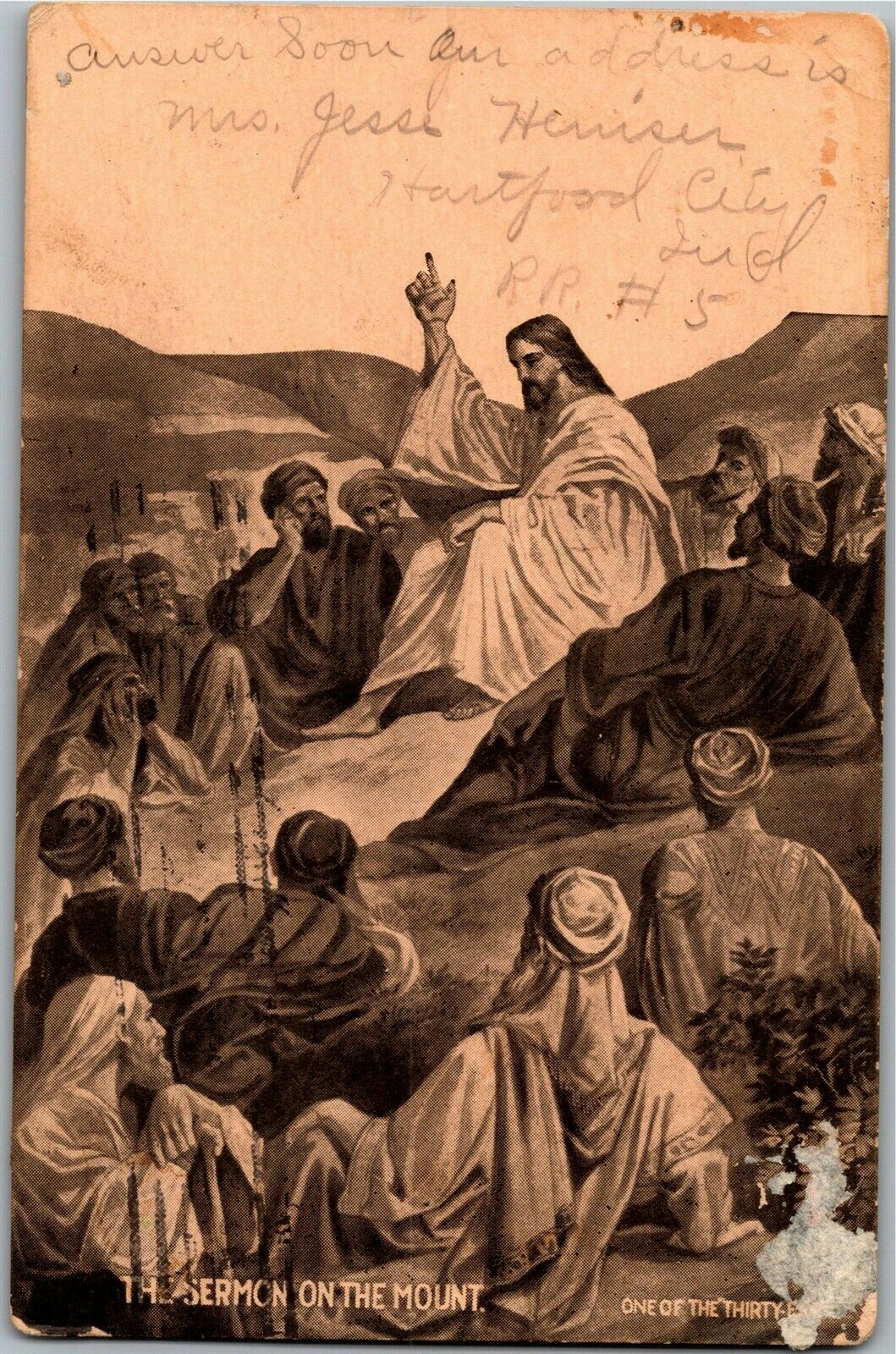 Religious Sermon on the Mount c1916 Vintage Postcard C24 | Topics ...