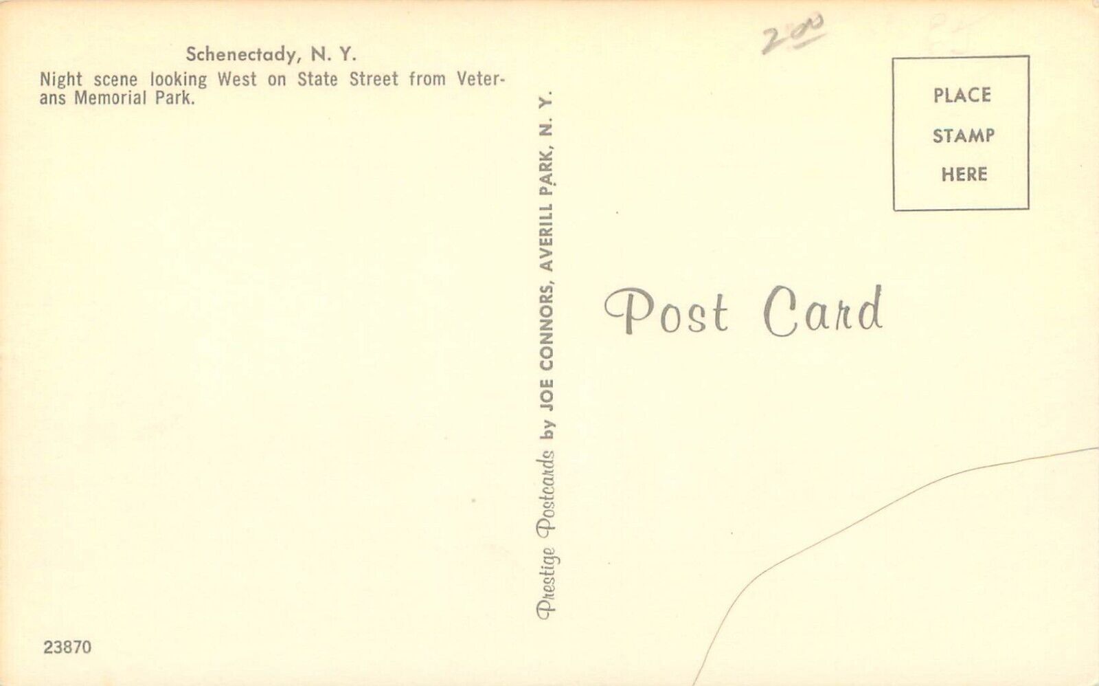 Schenectady NY State St Looking West 1950s Night View, Neon Signs, Cars ...