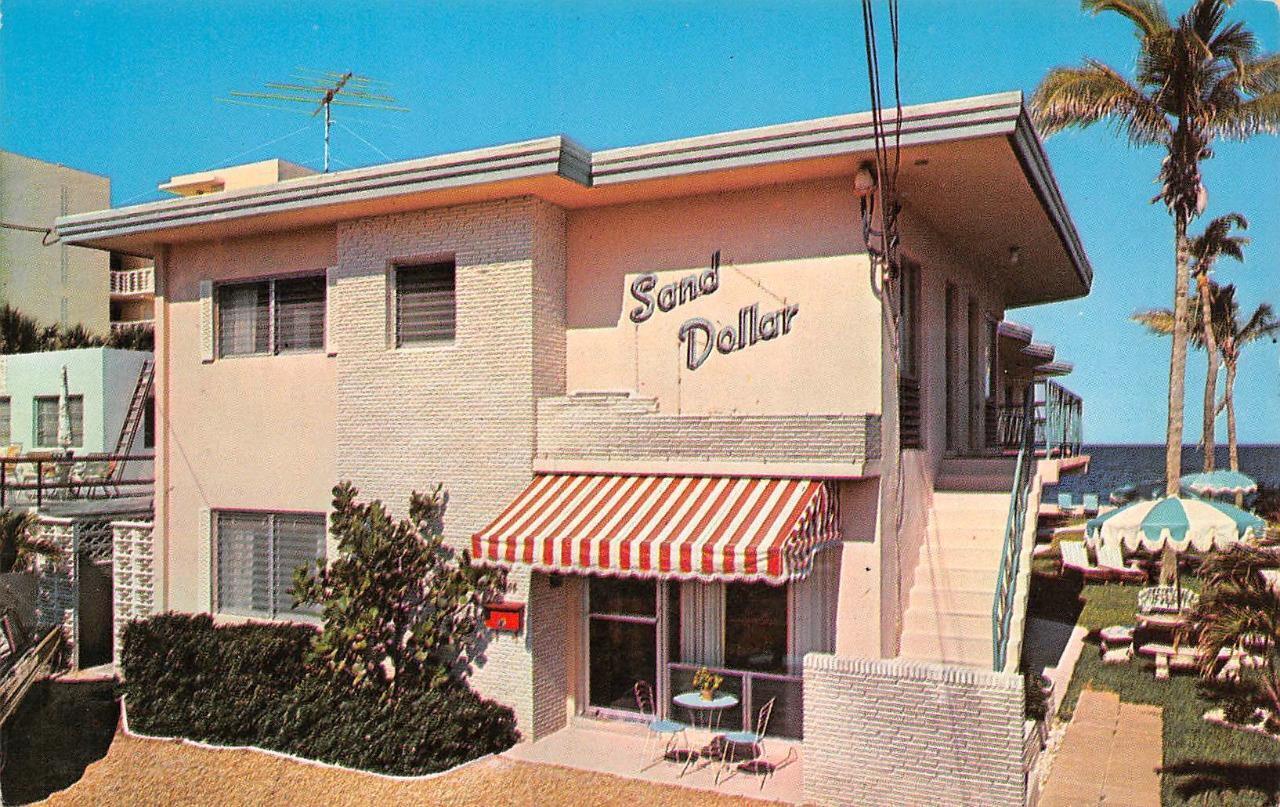 SAND DOLLAR Lauderdale-by-the-Sea, Florida ROADSIDE Hotel c1960s Rare ...
