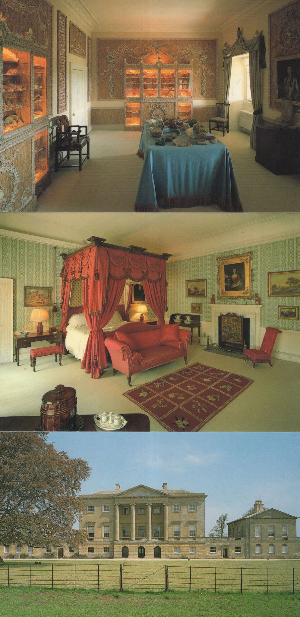 Basildon Park Shell Room Entrance Four Poster Bed Berkshire Postcard s ...