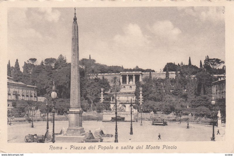 ROMA, Italy, 1900-10s; Piazza del Popolo e salita del Monte Pincio ...