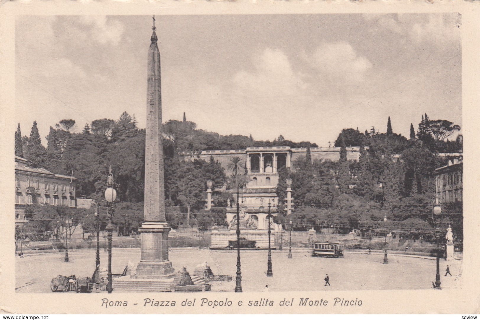 ROMA, Italy, 1900-10s; Piazza del Popolo e salita del Monte Pincio ...