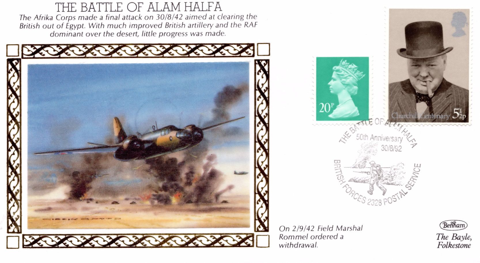 The Battle Of Alam Halfa Afrika Corps3.49 WW2 Benham Military First Day ...