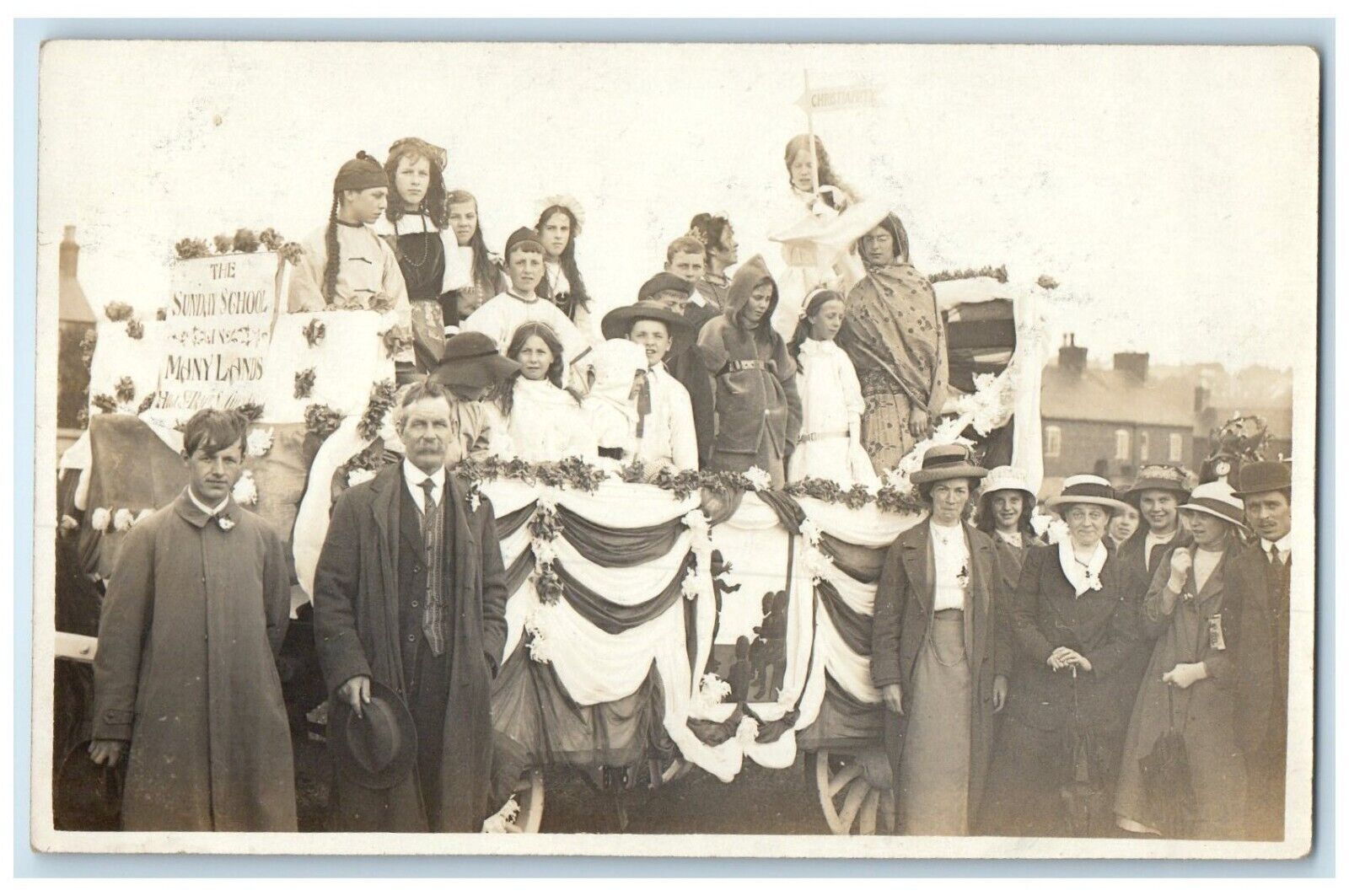 Sunday School Pageant Float Parade England United Kingdom UK RPPC Photo ...