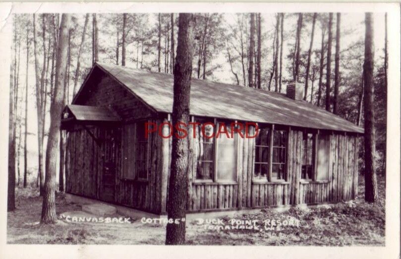 1960 Rppc - "Canvasback Cottage" Duck Point Resort, Tomahwak, WIS ...