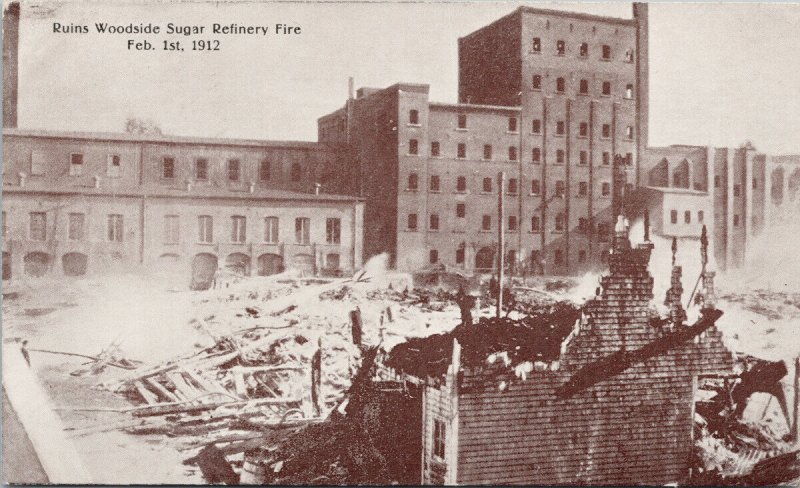 Dartmouth NS Ruins of Woodside Acadia Sugar Refinery Fire 1912 Postcard ...