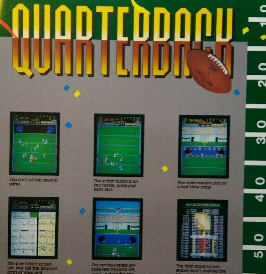Leland Quarterback Arcade FLYER Original UNUSED Video Game Art Football ...