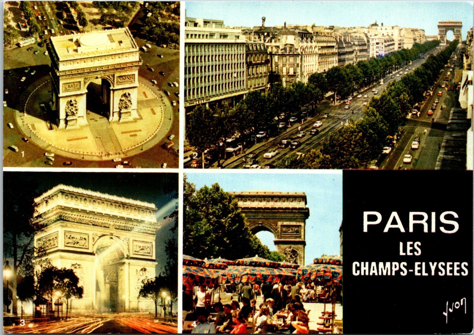 Vintage Continental Size Postcard Paris LES Champs Elysees Early 70s ...