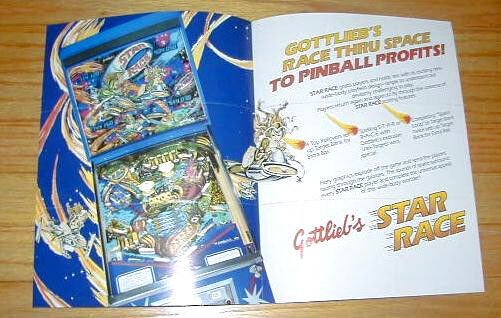 Star Race Pinball FLYER 1980 Original Game Artwork Space Craft Travel ...