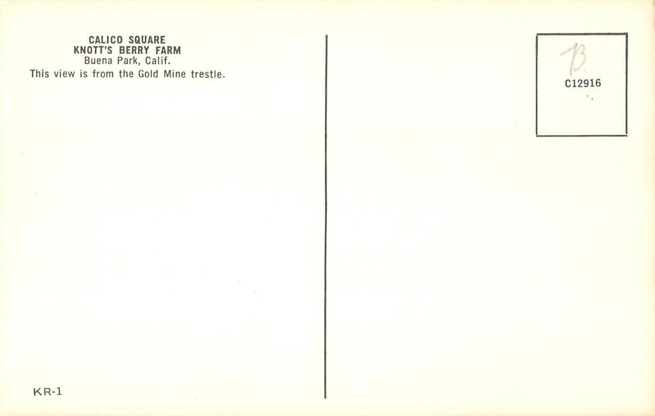 CALICO SQUARE Miniature Railroad Train Knott's Berry Farm 1960s Vintage ...