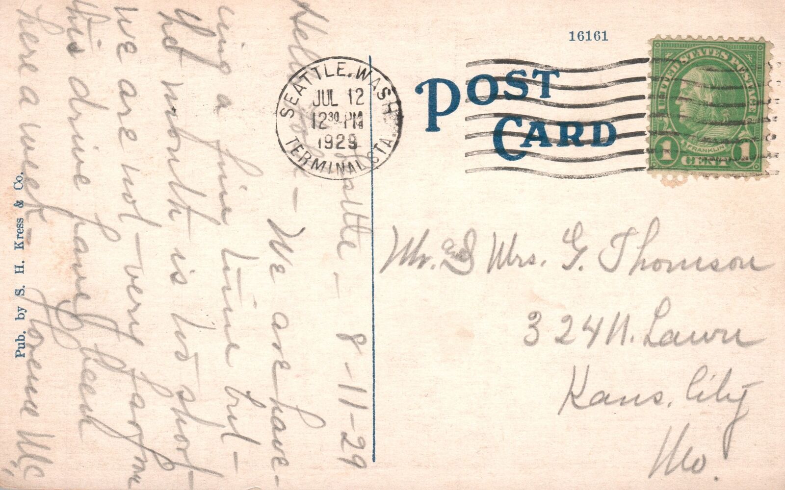 Vintage Postcard 1929 A Beautiful Roadway In Woodland Park Seattle ...