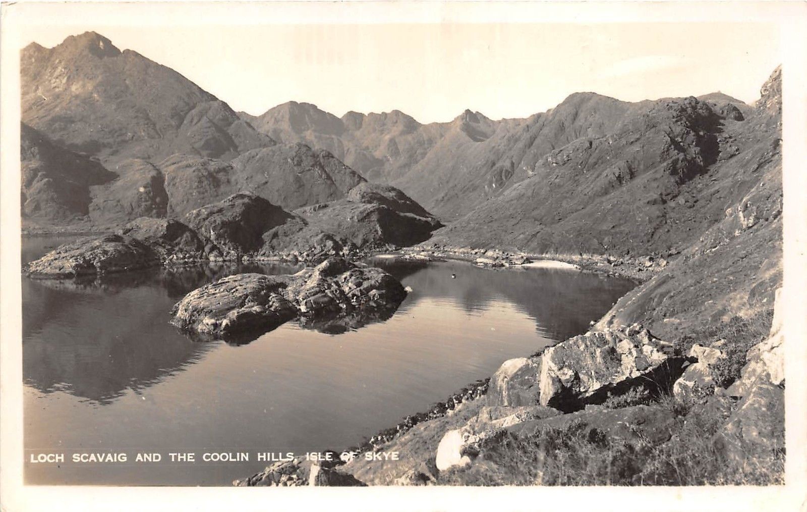 BR61814 loch scaving and the colling hills isle of skye real photo ...