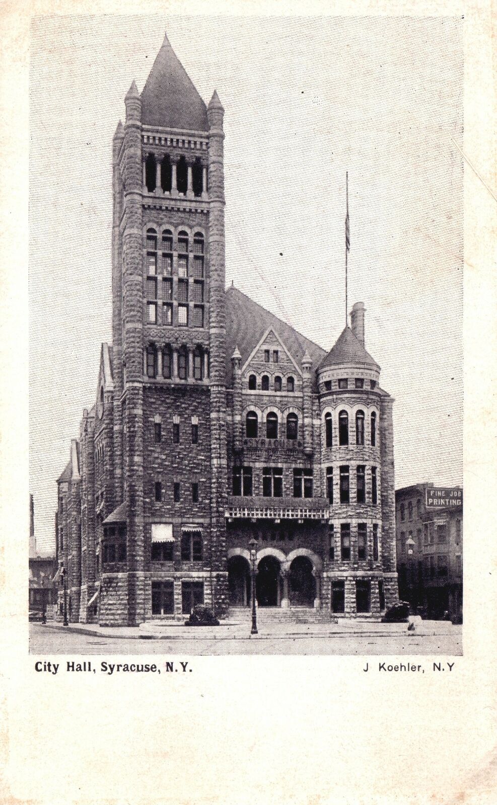 Vintage Postcard 1920's City Hall Court District Council Syracuse New ...