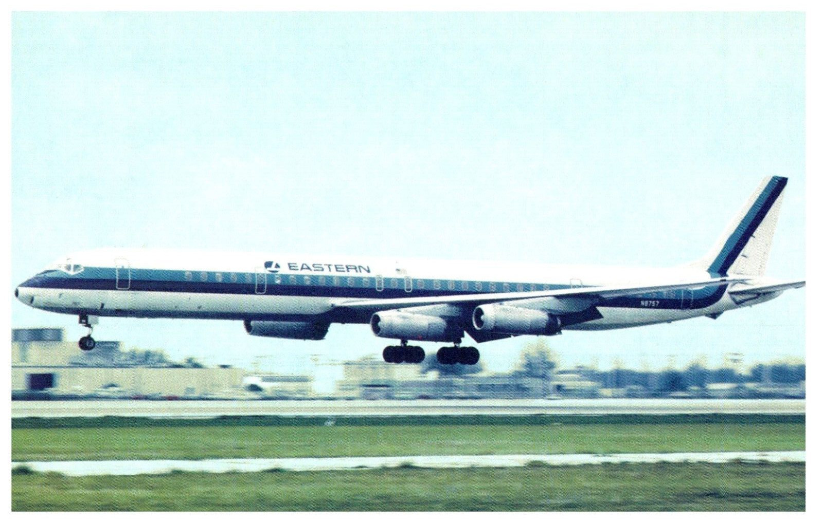 Eastern Airlines Douglas DC 8 at Miami 1969 Airplane Postcard | United ...