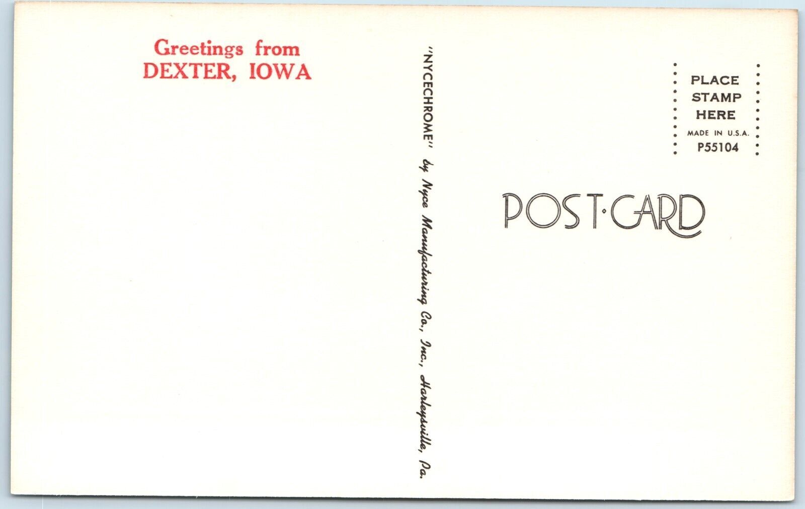 c1970s Dexter, IA Greetings from Ranch Scenic Road Farm Unposted Chrome ...