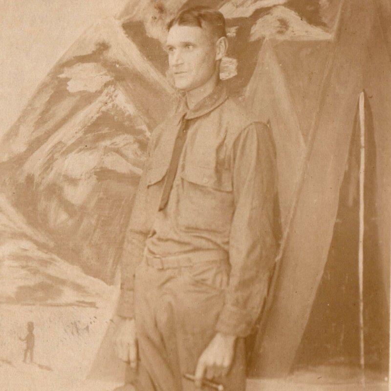 WWI 1910s Marine Corps Man RPPC Smoking Cigar Photo USMC Alike George ...